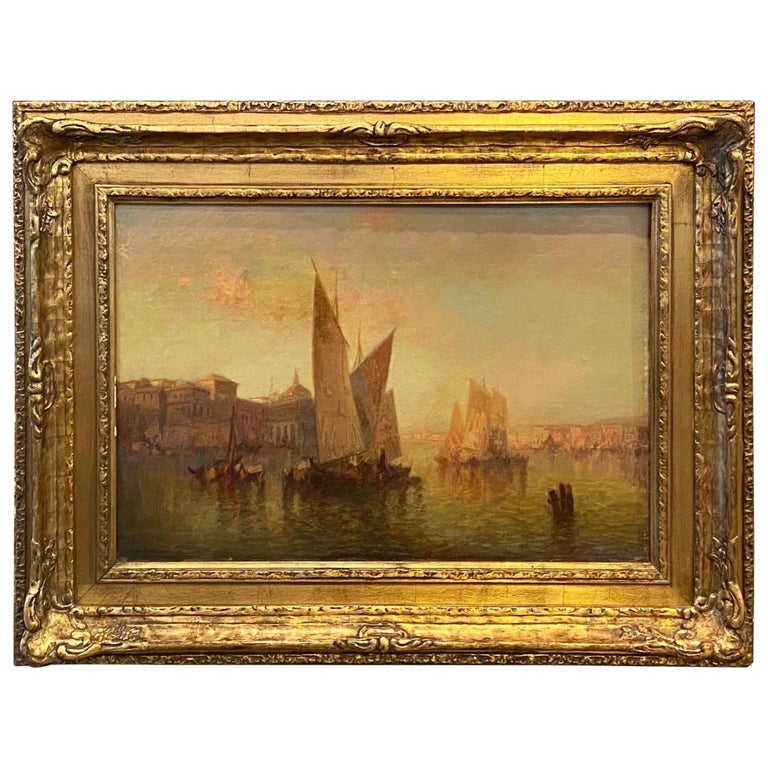 Framed Venetian Painting Signed C. Muller for Carl Muller at 1stDibs