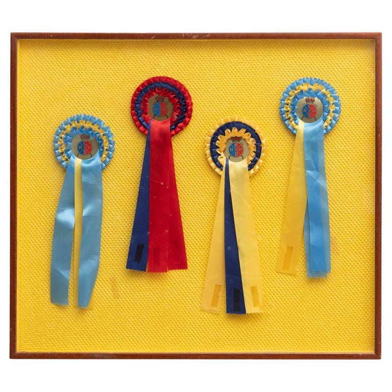 Framed Vintage Polo Prizes, circa 1960 For Sale at 1stDibs