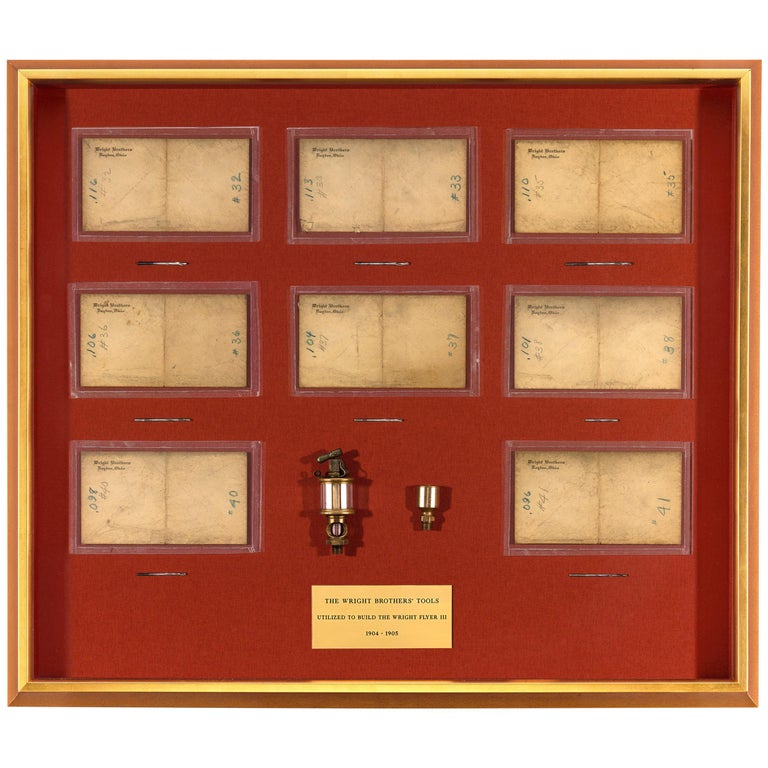 Framed Wright Brothers Flyer III Artifacts at 1stDibs