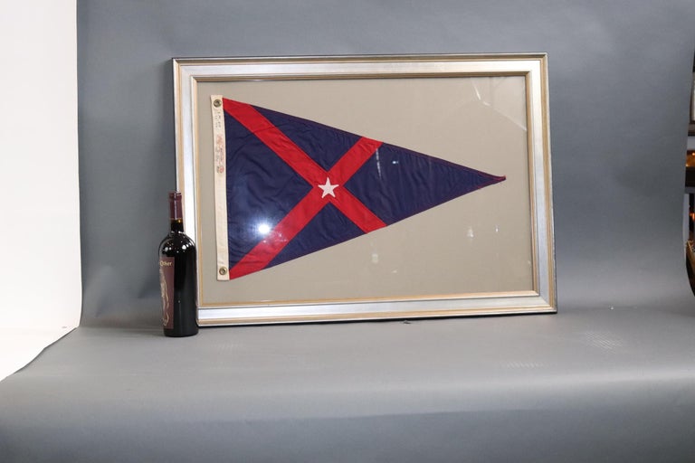 Framed Yacht Club Burgee at 1stDibs