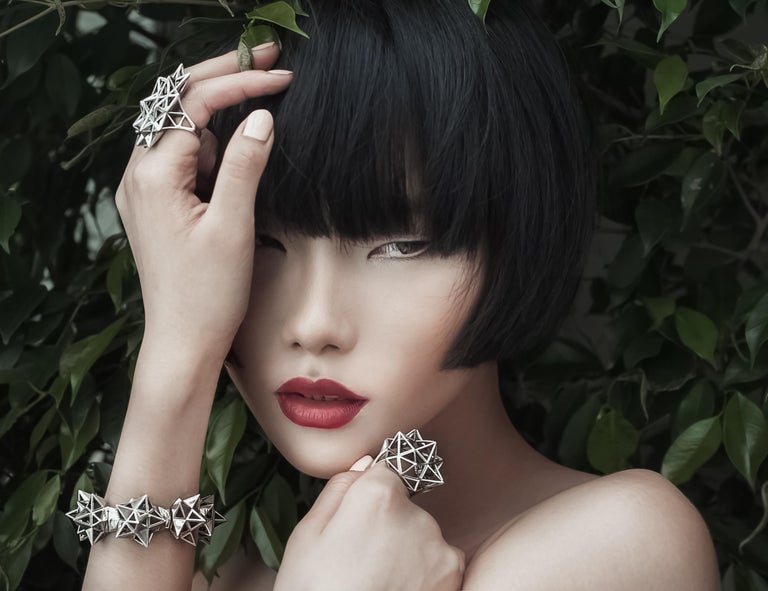 Sterling Silver Framework Star Ring at 1stDibs