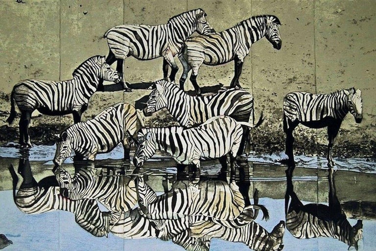 Fran Bull - Zebras, Fran Bull For Sale at 1stDibs