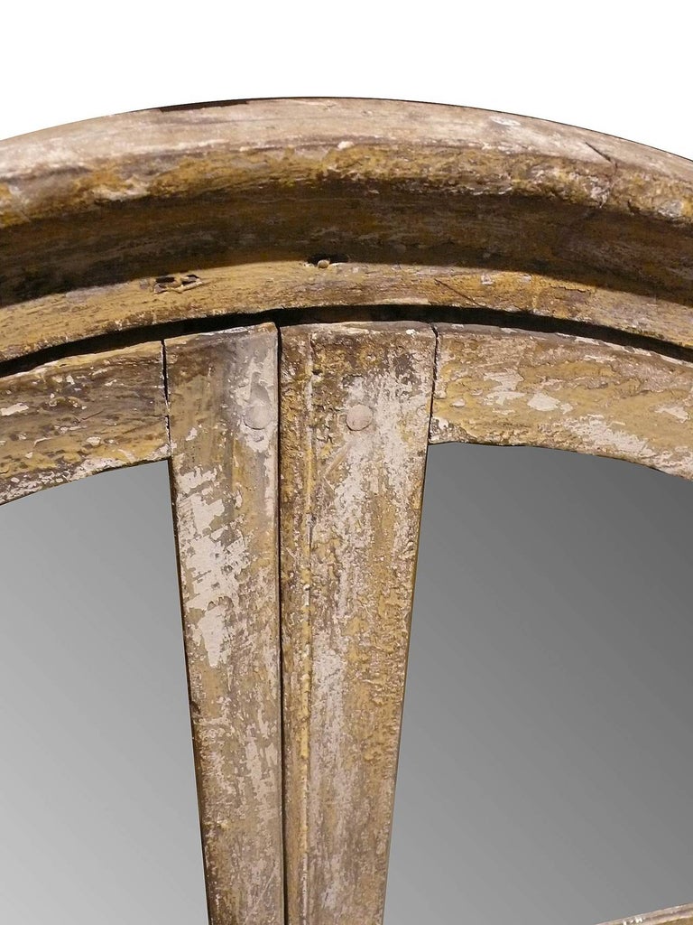 France 17th Century Round Wooden Frame Window/Mirror For Sale at 1stDibs