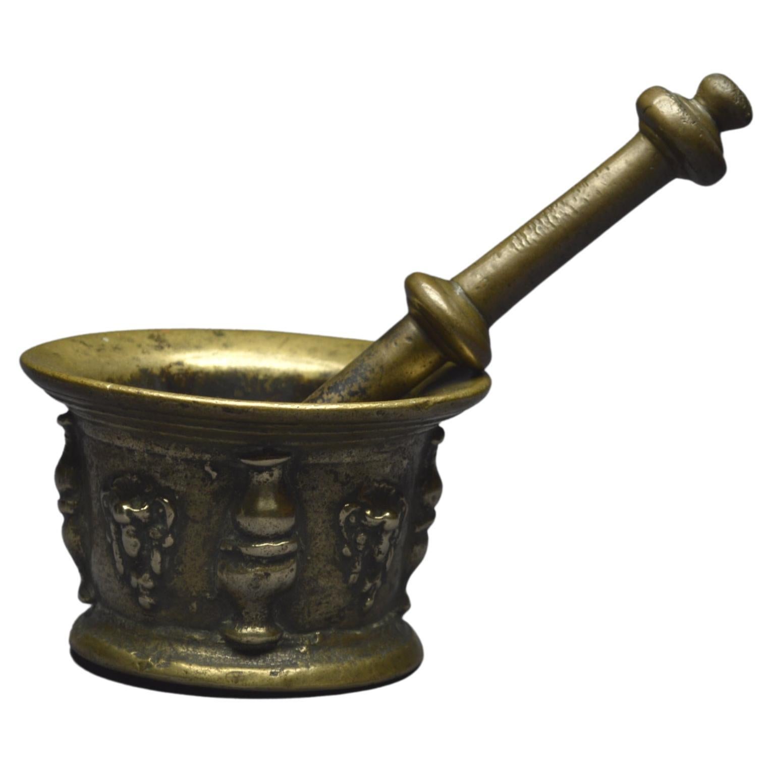 19th Century Grey-Brown Italian Oversized Marble Mortar and Pestle ...