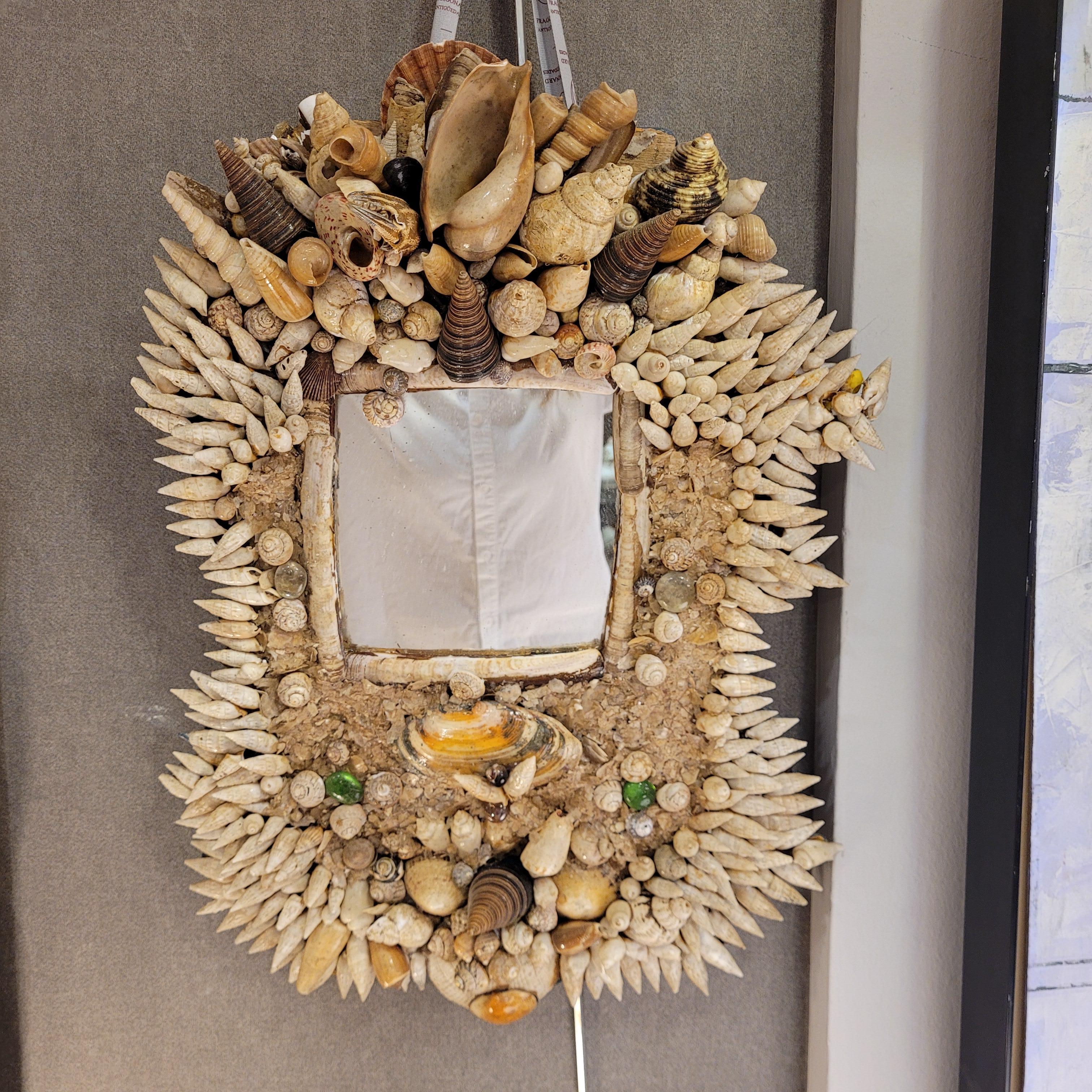 France 70s Wall Mirror “Shells and seashells” Seashell Art For Sale at ...