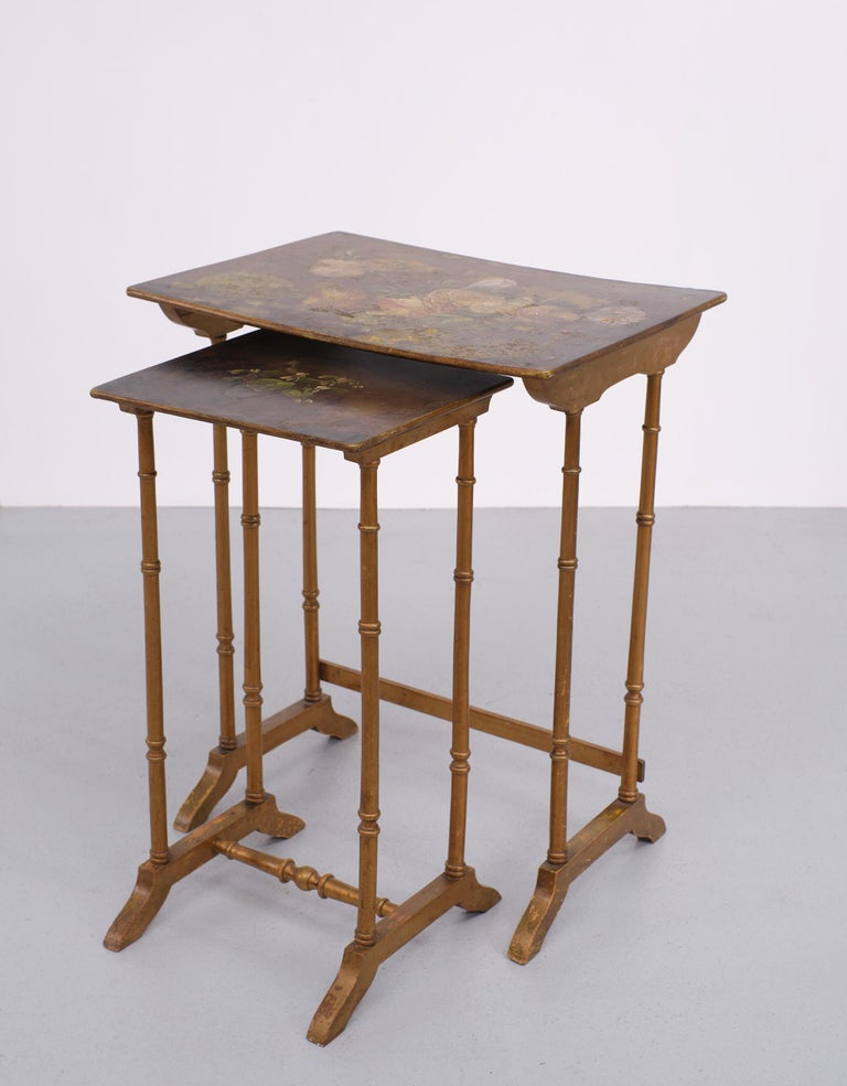 France Art Nouveau Side Tables Japonisme Style, 1925 For Sale at 1stDibs