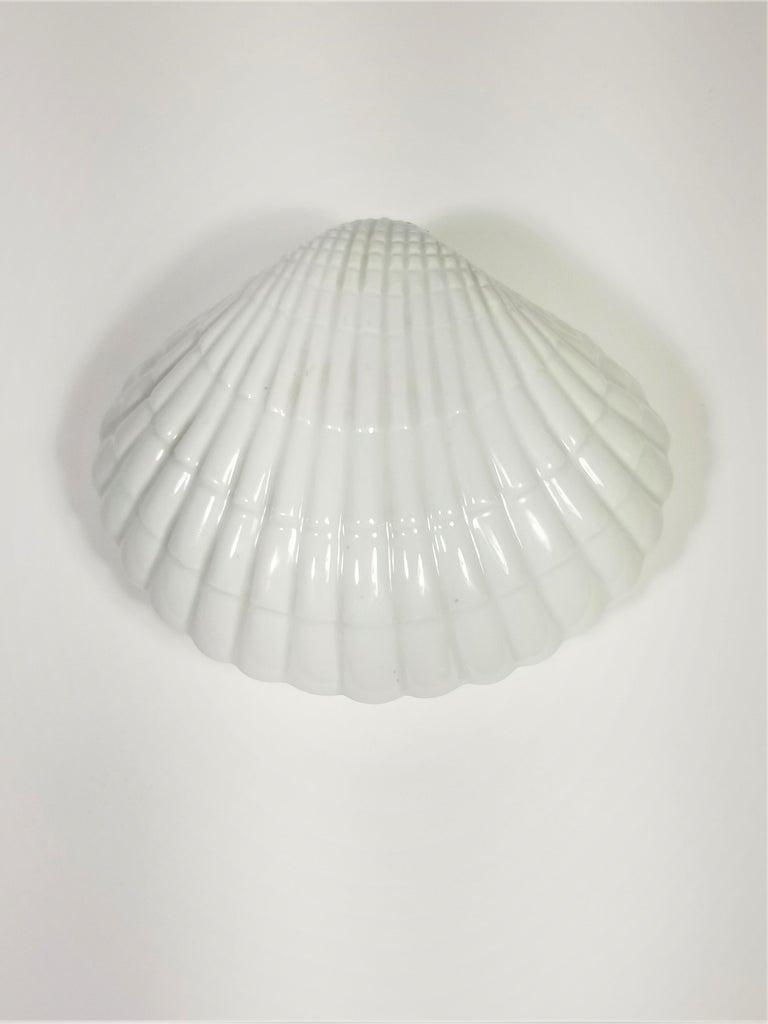 France Porcelain Ceramic Clam Shell Midcentury For Sale at 1stDibs