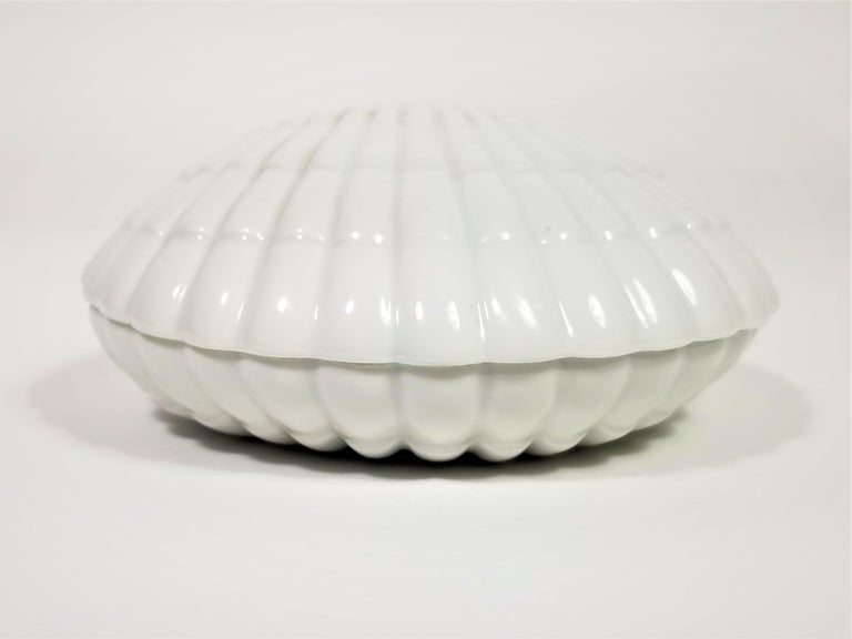 France Porcelain Ceramic Clam Shell Midcentury For Sale at 1stDibs