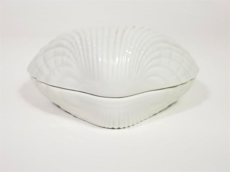 France Porcelain Ceramic Clam Shell Midcentury For Sale at 1stDibs