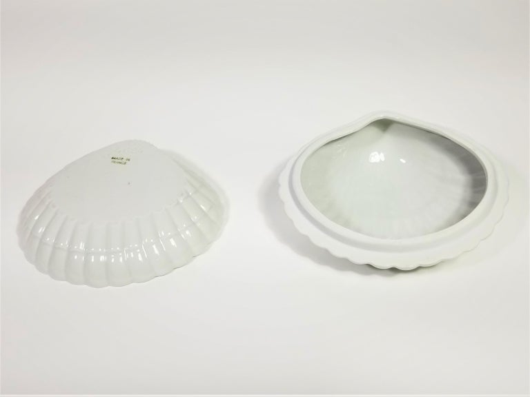 France Porcelain Ceramic Clam Shell Midcentury For Sale at 1stDibs