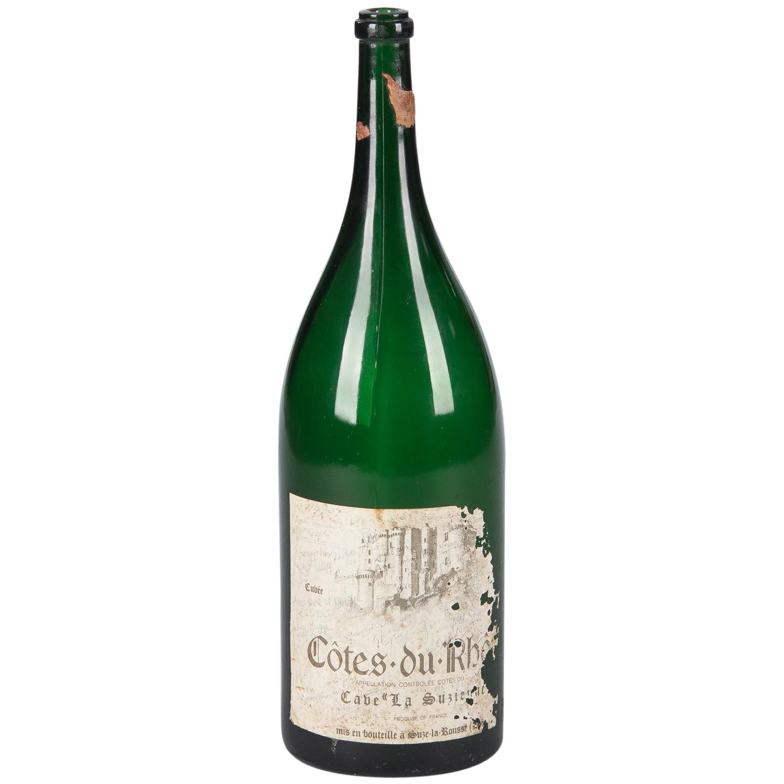 France Cotes du Rhone Magnum Wine Bottle, 1991 at 1stDibs