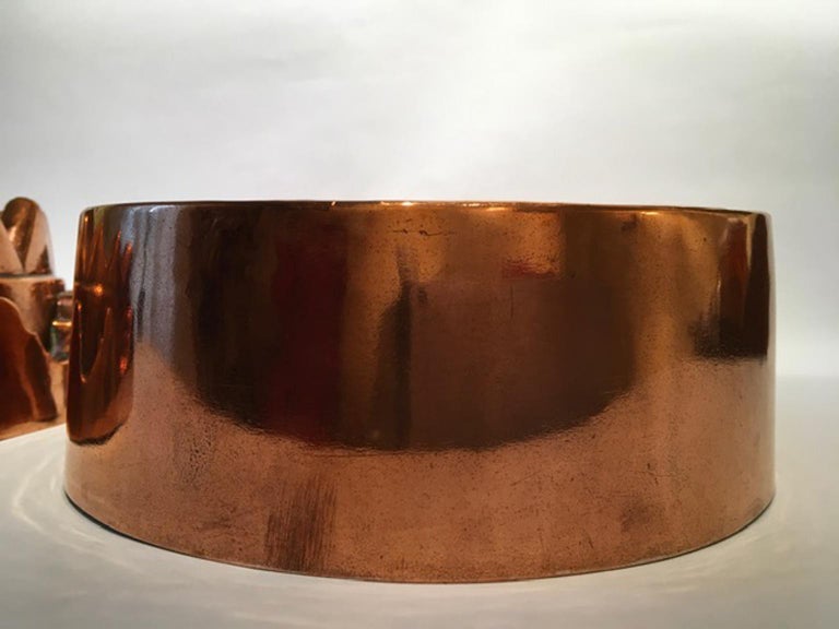 France Late 18th Century Set 3 Kitchen Copper Pudding Molds for Wall ...
