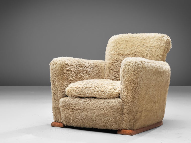 France Lounge Chair in Teddy, 1940s at 1stDibs | teddy lounge chair ...