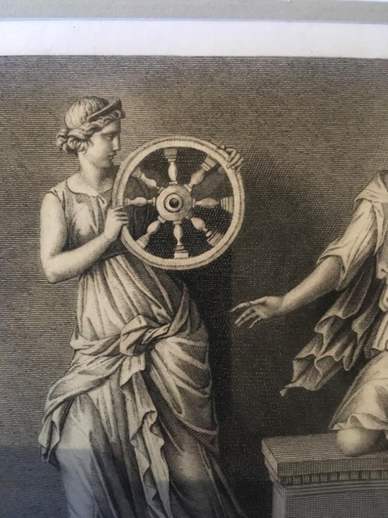 France Mid-19th Century Pair of Neoclassical Black and White Prints by ...