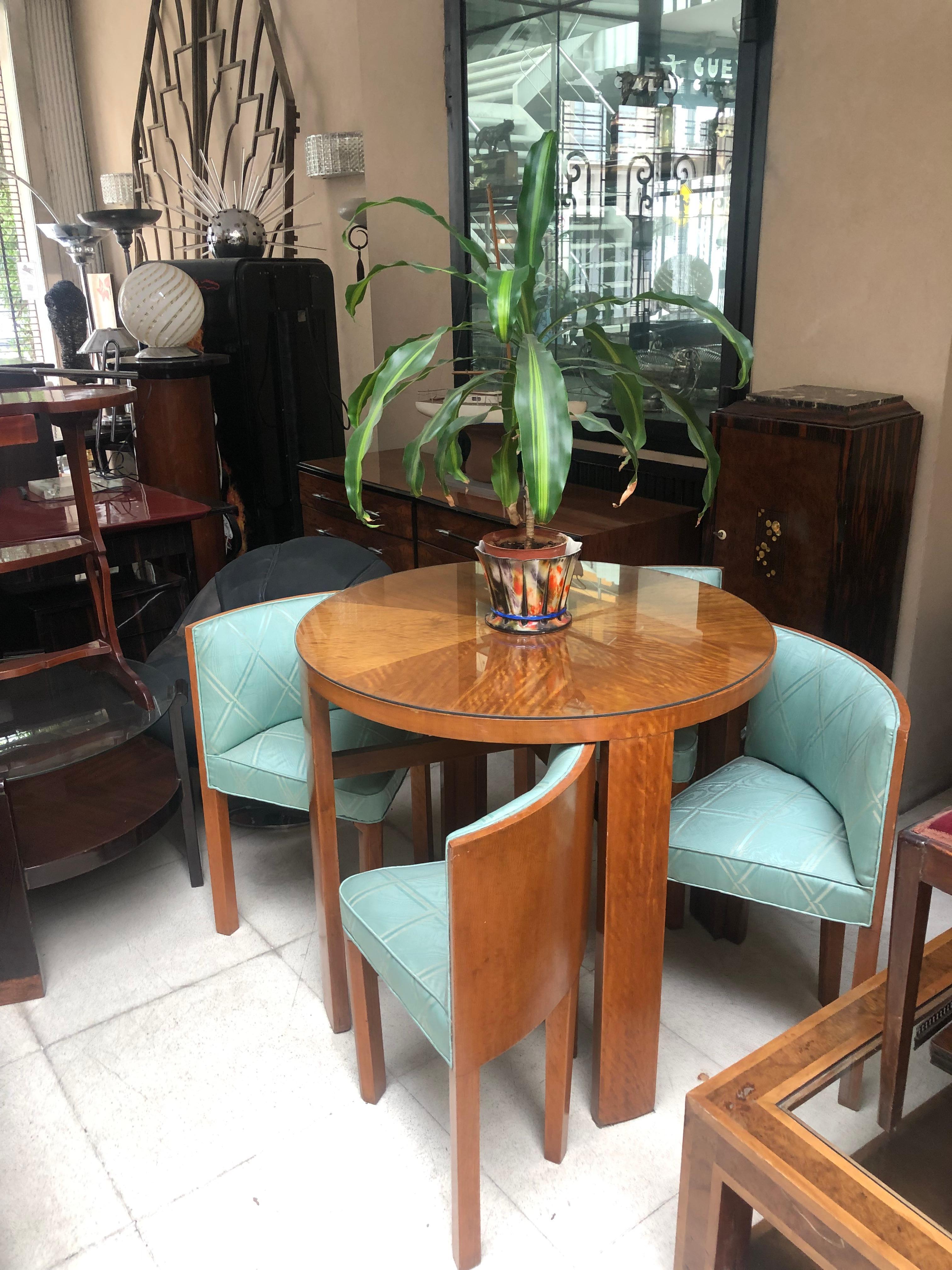France Table and 4 Chair Year, 1930, Art Deco at 1stDibs | 1930s dining ...