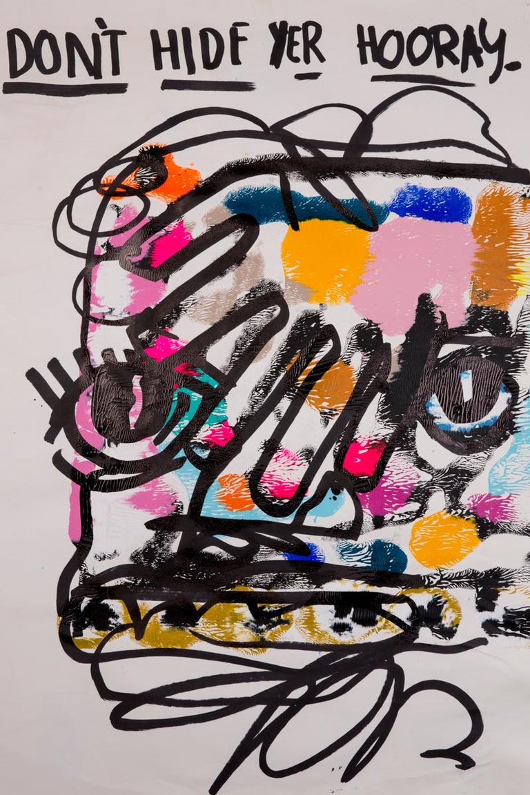 Frances Berry - DON'T HIDE YER HOORAY - Painting - Oil, charcoal, and ...