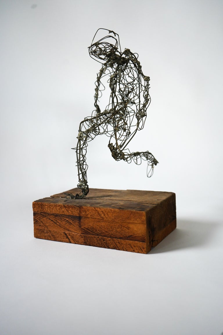 Frances Venardos Gialamas Abstract Wire Figure In Motion Sculpture For ...