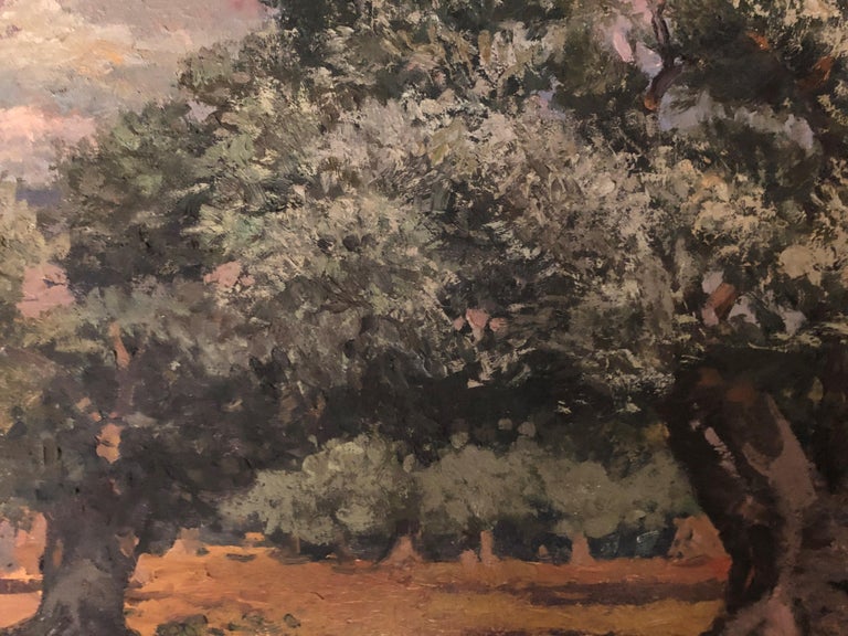 Francesc Poch Romeu - Olive field Mallorca Spain oil on canvas painting ...
