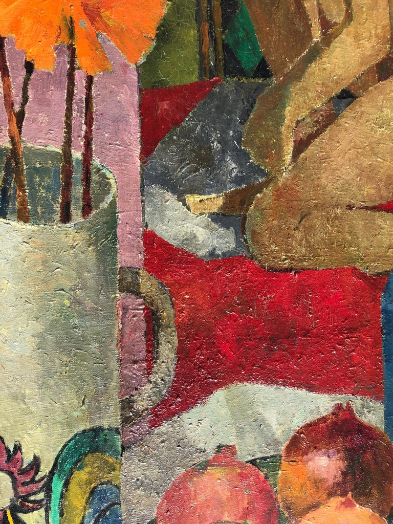 Francesc Poch Romeu - Still life with nude oil on canvas painting For ...