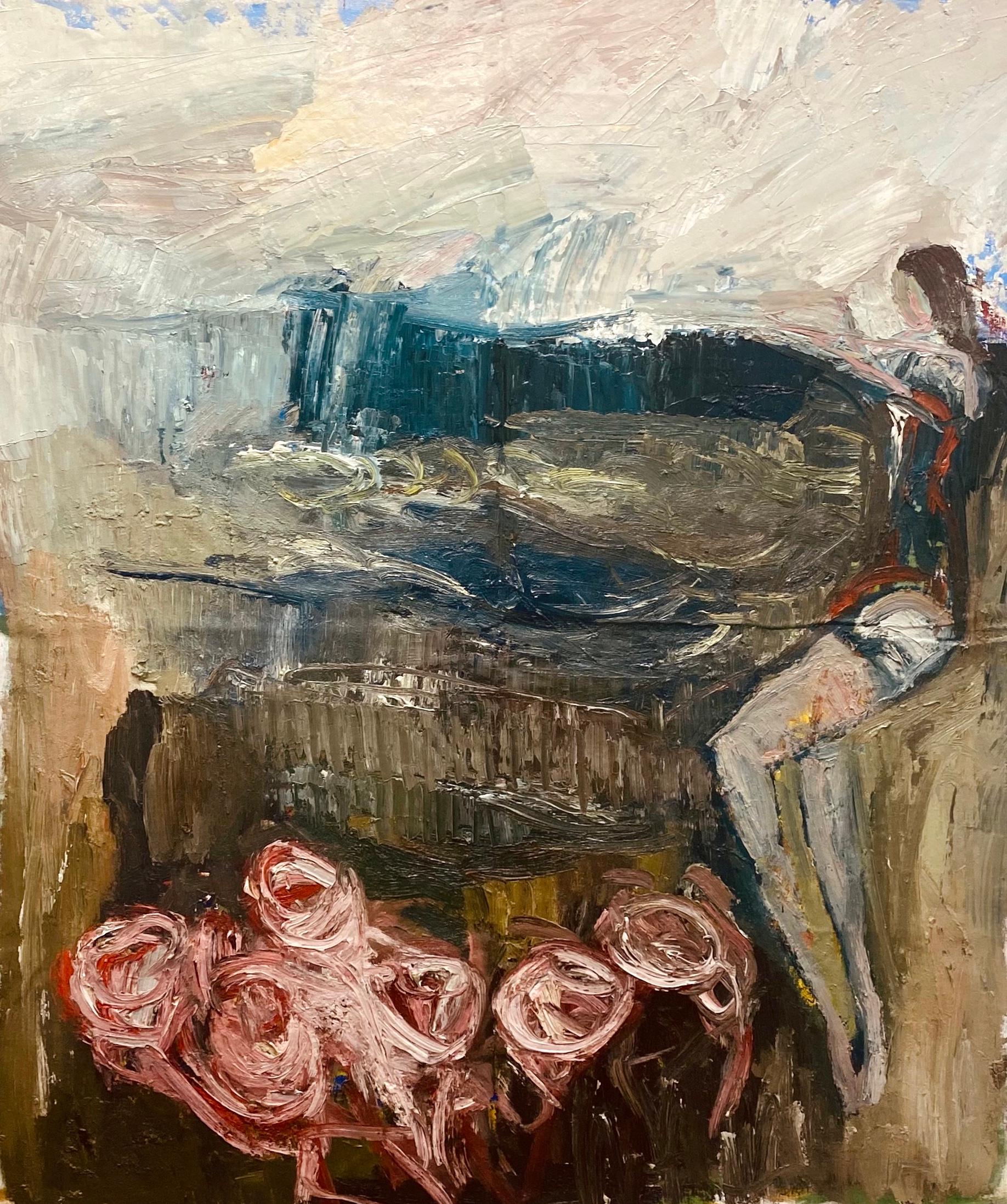 George Marshal Cohen - Departing, Large Figurative Expressionist ...