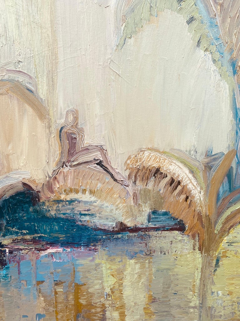 FRANCESCA OWEN - Waiting For Her Love. Abstract Expressionist Oil ...