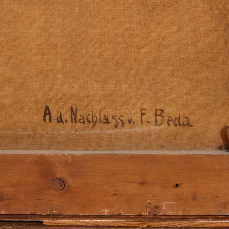 Francesco Beda - Large Italian genre painting of 'The Little Model' by ...