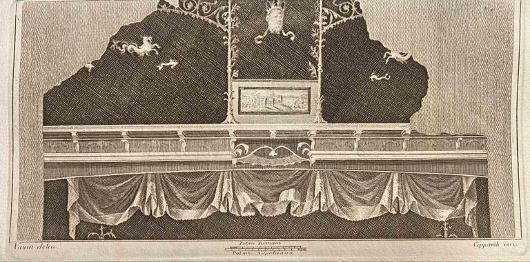 Francesco Cepparoli - Ornamental Pompeian Style Fresco - Etching by ...
