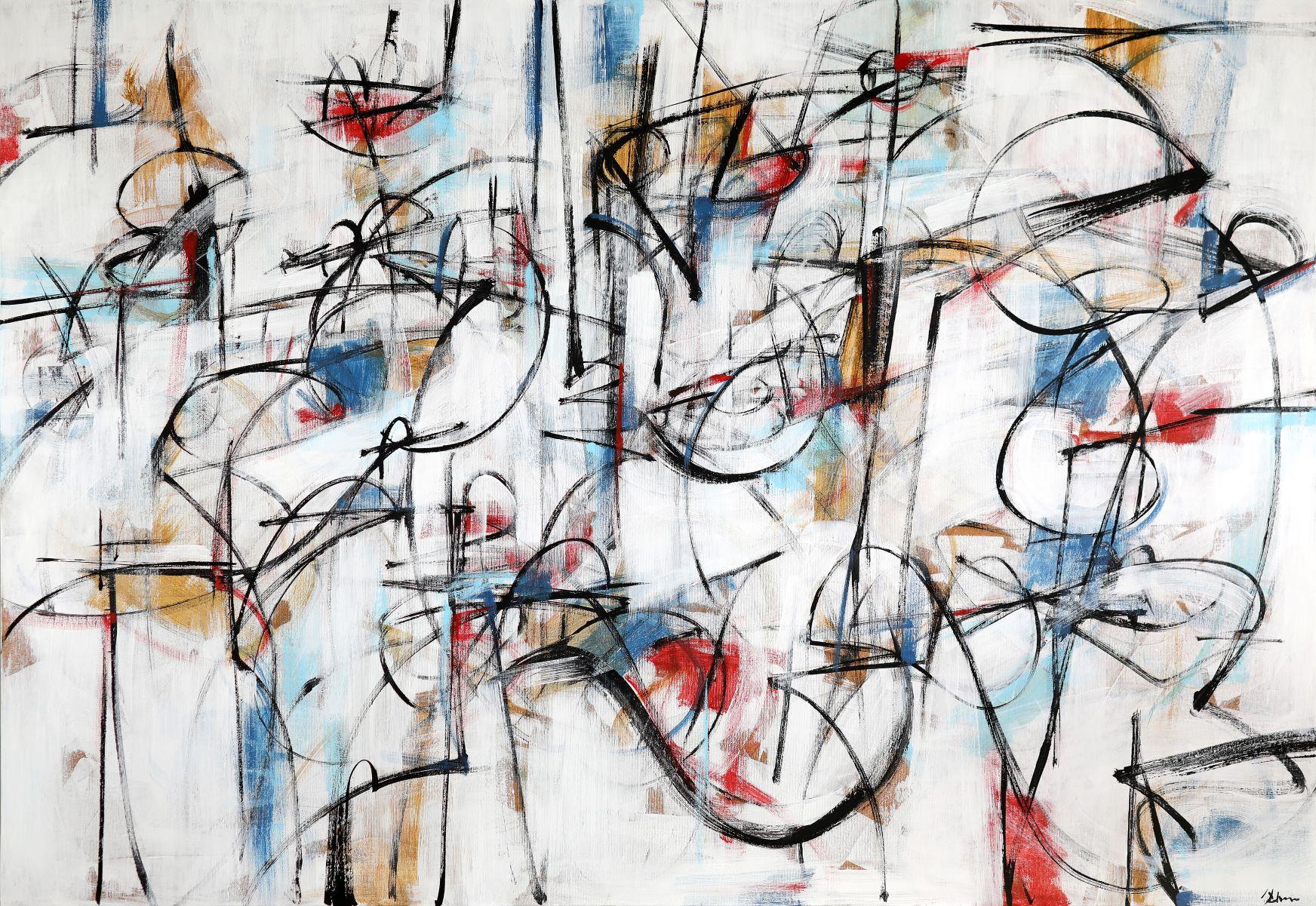 Sidney Gross - Large New York School Abstract Expressionist MIxed Media ...