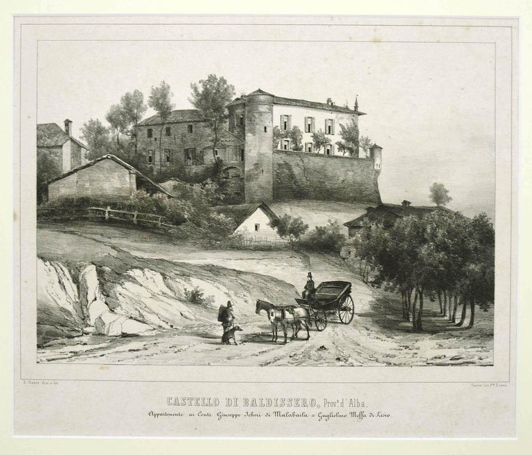 Francesco Gonin - Castel - Original Lithograph on Paper by F. Gonin ...