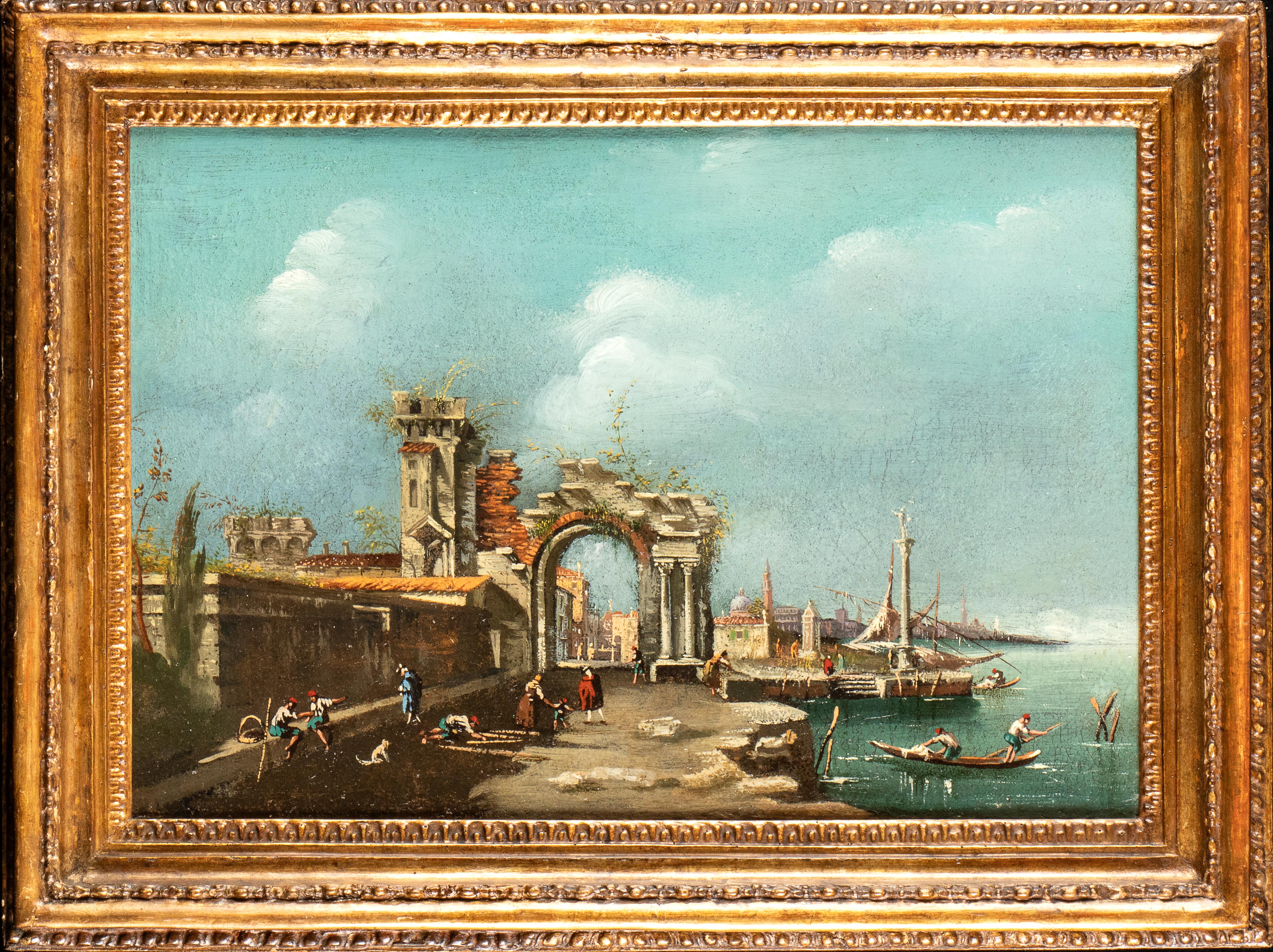 Shipping in Stormy Waters, Attributed to Italian Artist Francesco ...