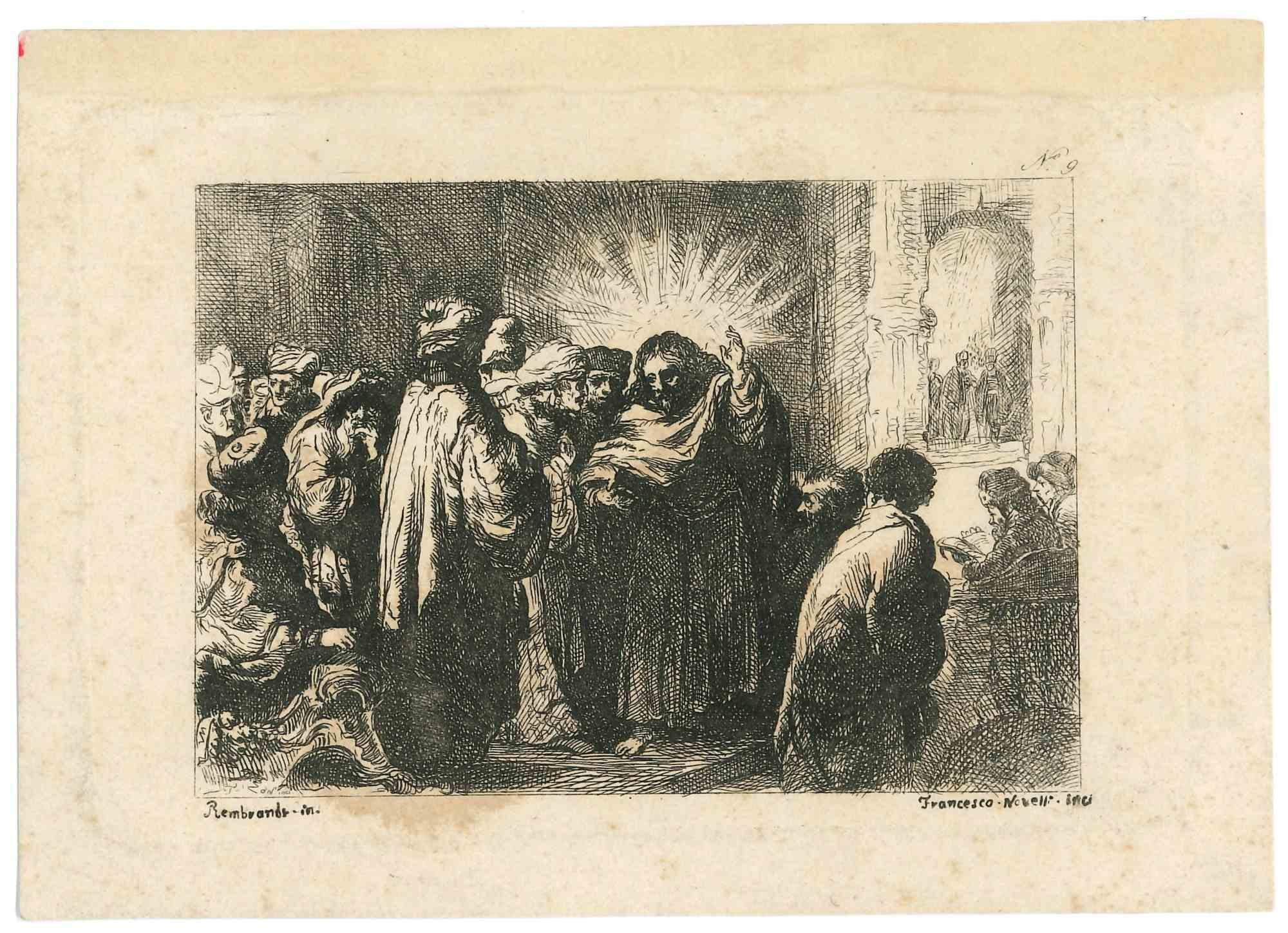 Francesco Novelli - Portrait After Rembrandt - Original Etching by ...