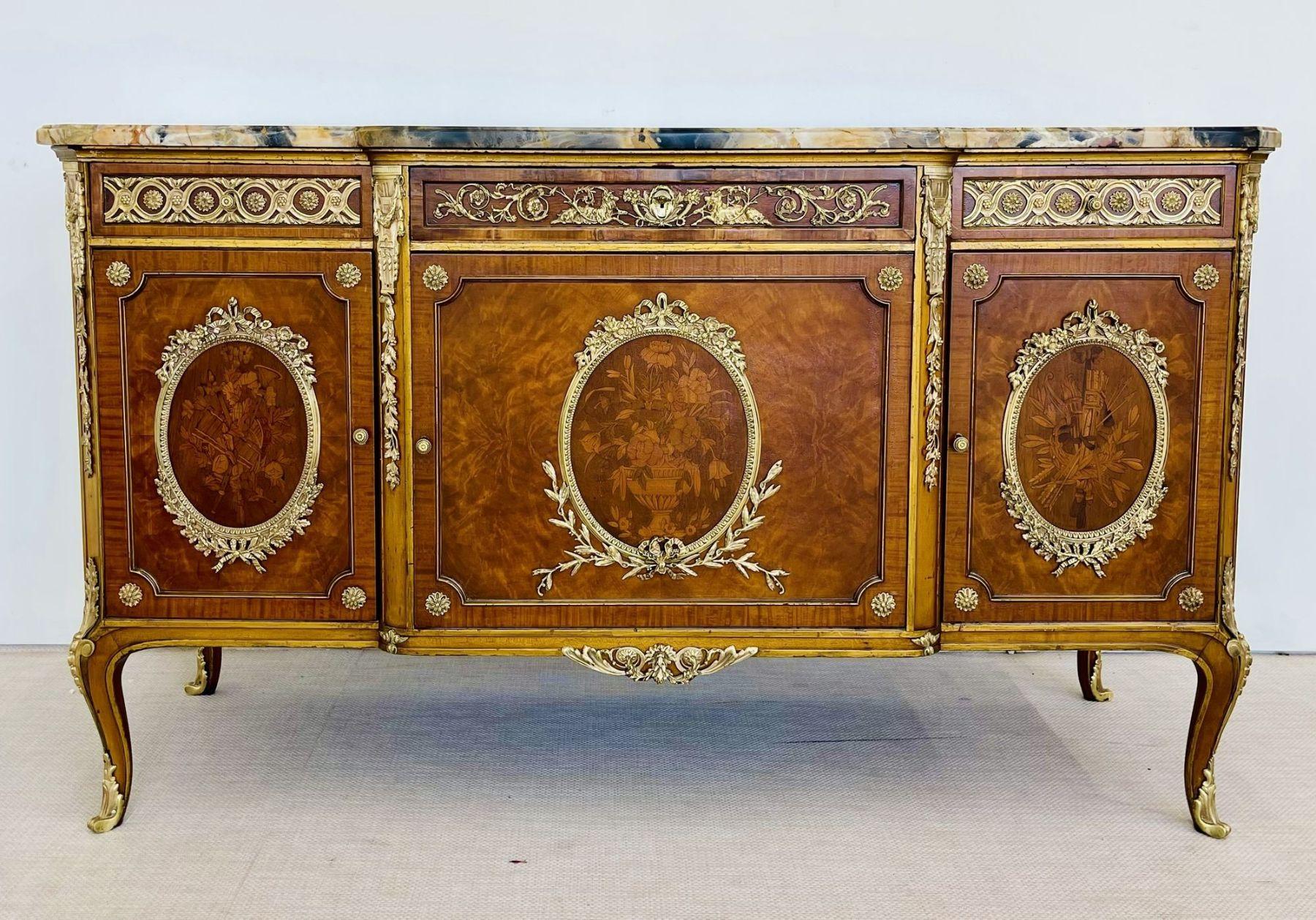 Francios Linke Louis XV Style French Commode / Sideboard, Satinwood ...