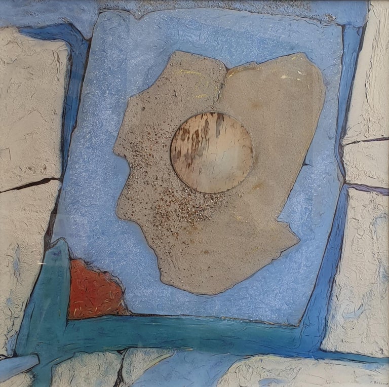 Francis Besson - Abstract In Blue. For Sale at 1stDibs