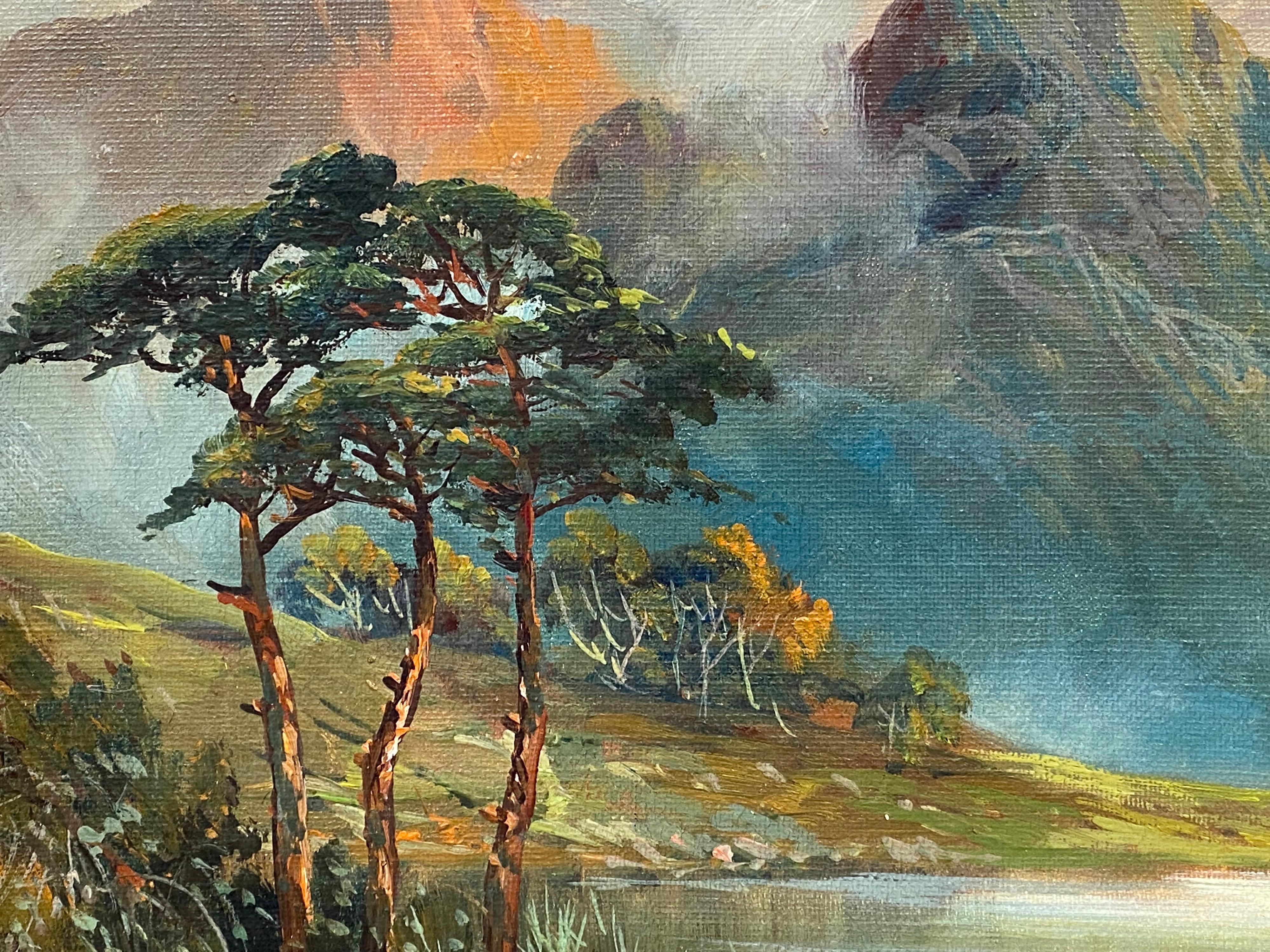 Francis E. Jamieson - Beautiful Antique Scottish Highlands Oil Painting ...