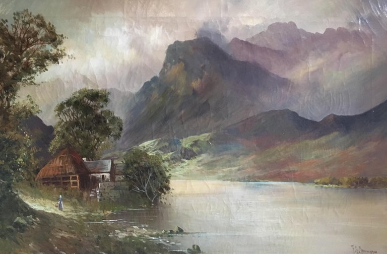 Francis E. Jamieson - Lady by the Loch, Fine Antique Scottish Highlands ...