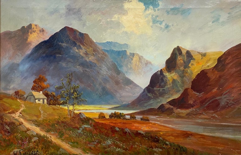 Francis E. Jamieson - Large Antique Scottish Highlands Oil Painting in ...