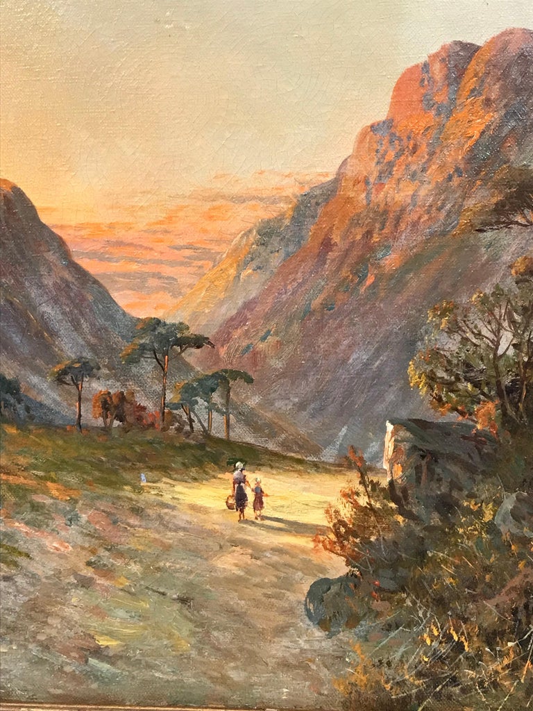 Francis E. Jamieson - Romantic Scottish Highlands Antique Oil Painting ...