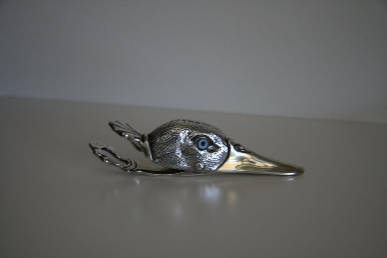 English Sterling Silver Duck Head Paper Clip by Francis Howard, 20th ...