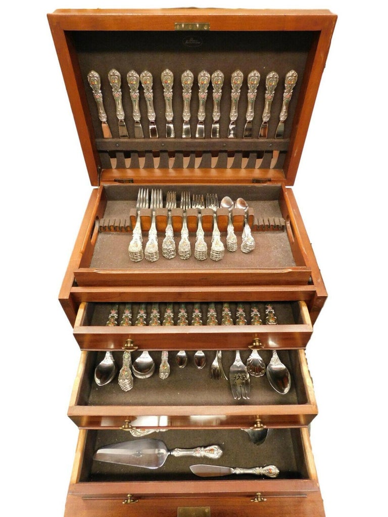 Francis I Reed and Barton Sterling Silver Flatware Set Service 119 ...