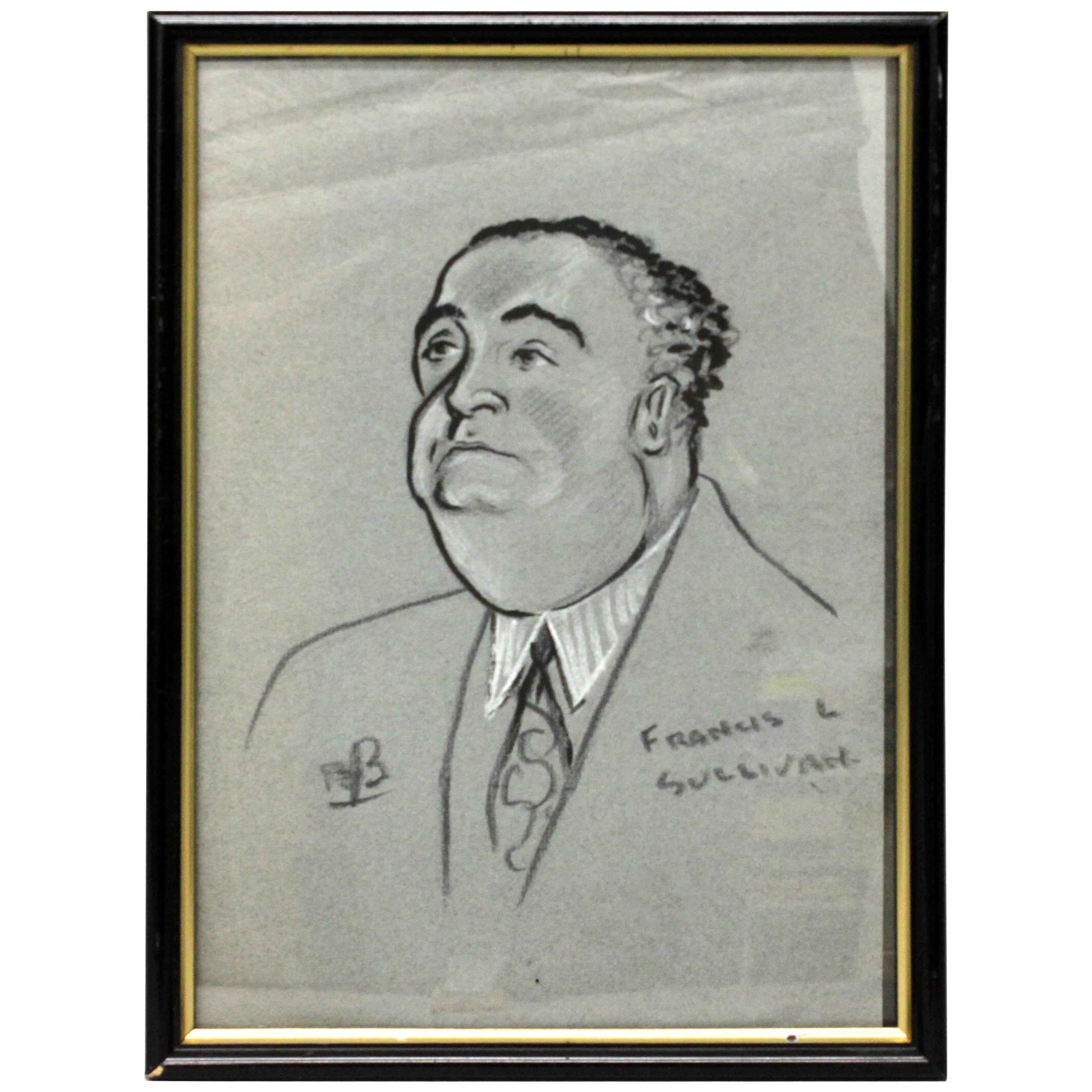 Vintage Pencil Drawing of Boy Portrait For Sale at 1stdibs