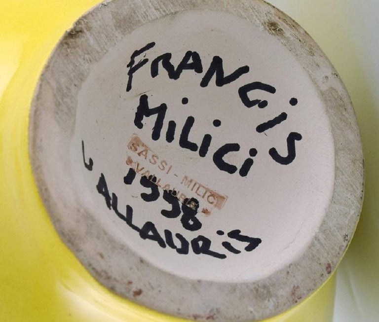 Francis Milici for Vallauris, Large Organically Shaped Unique Pitcher ...