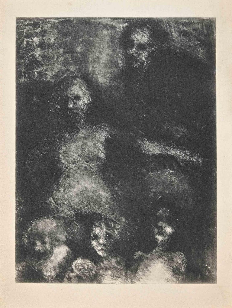 Francis Mockel - Faces - Original Lithograph by Francis Mockel - Mid ...