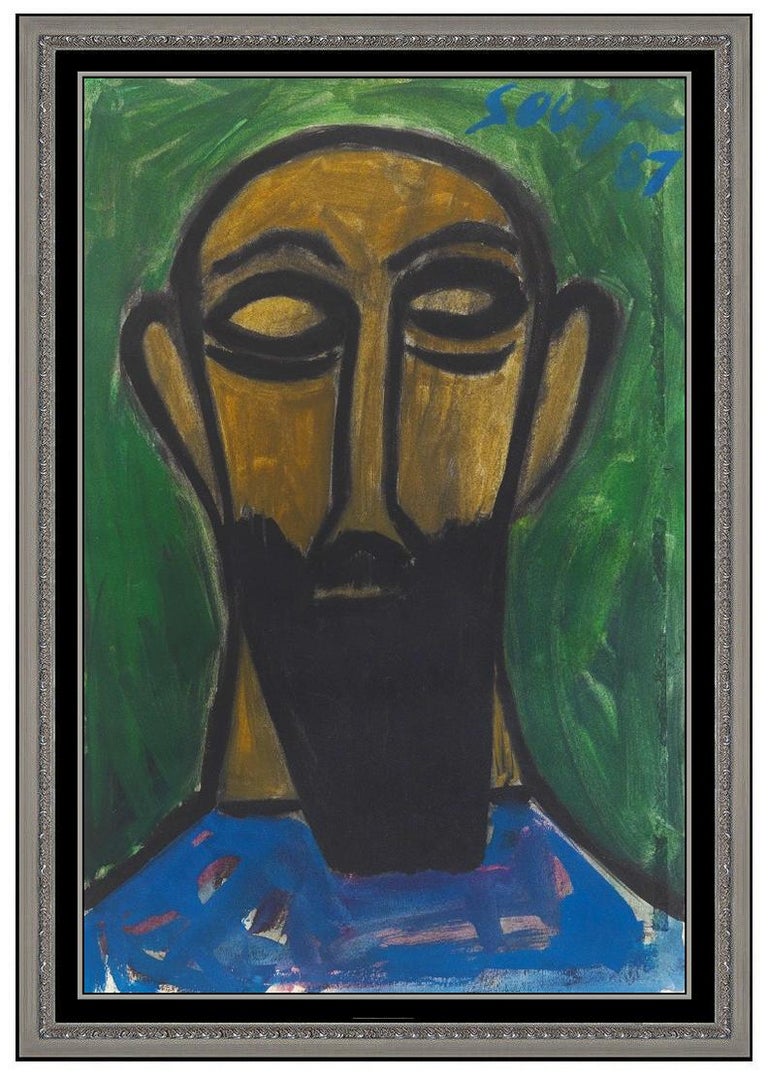 Francis Newton Souza - Francis Newton FN Souza Original Gouache ...