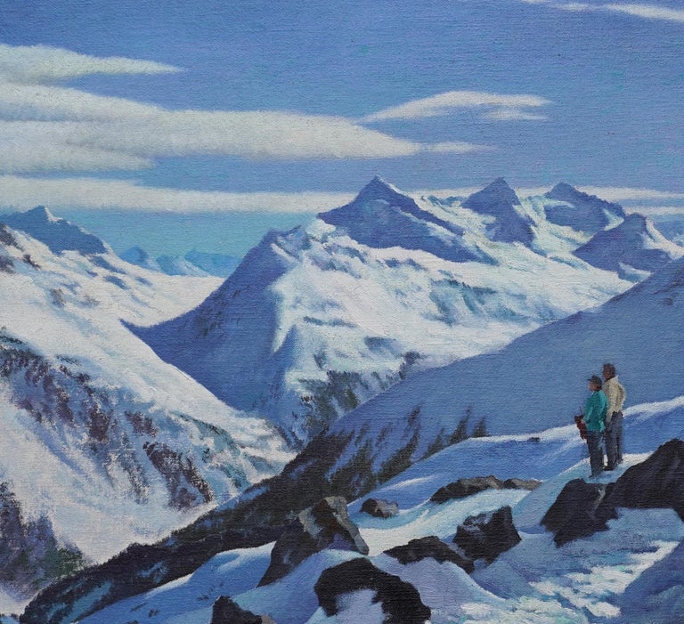 Francis Wynne Thomas - Couple in a Snowy Mountainous Landscape ...