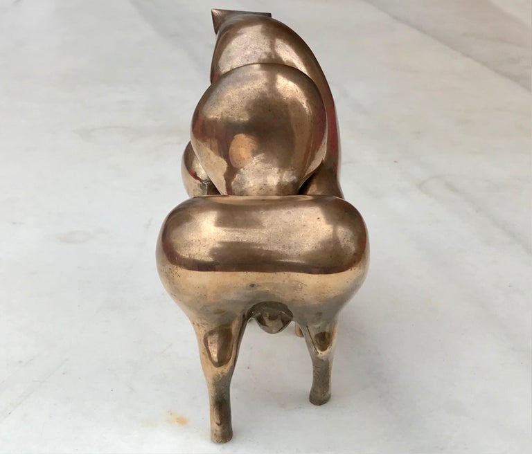 Francisco Baron Two Part Bull Bronze Sculpture at 1stDibs