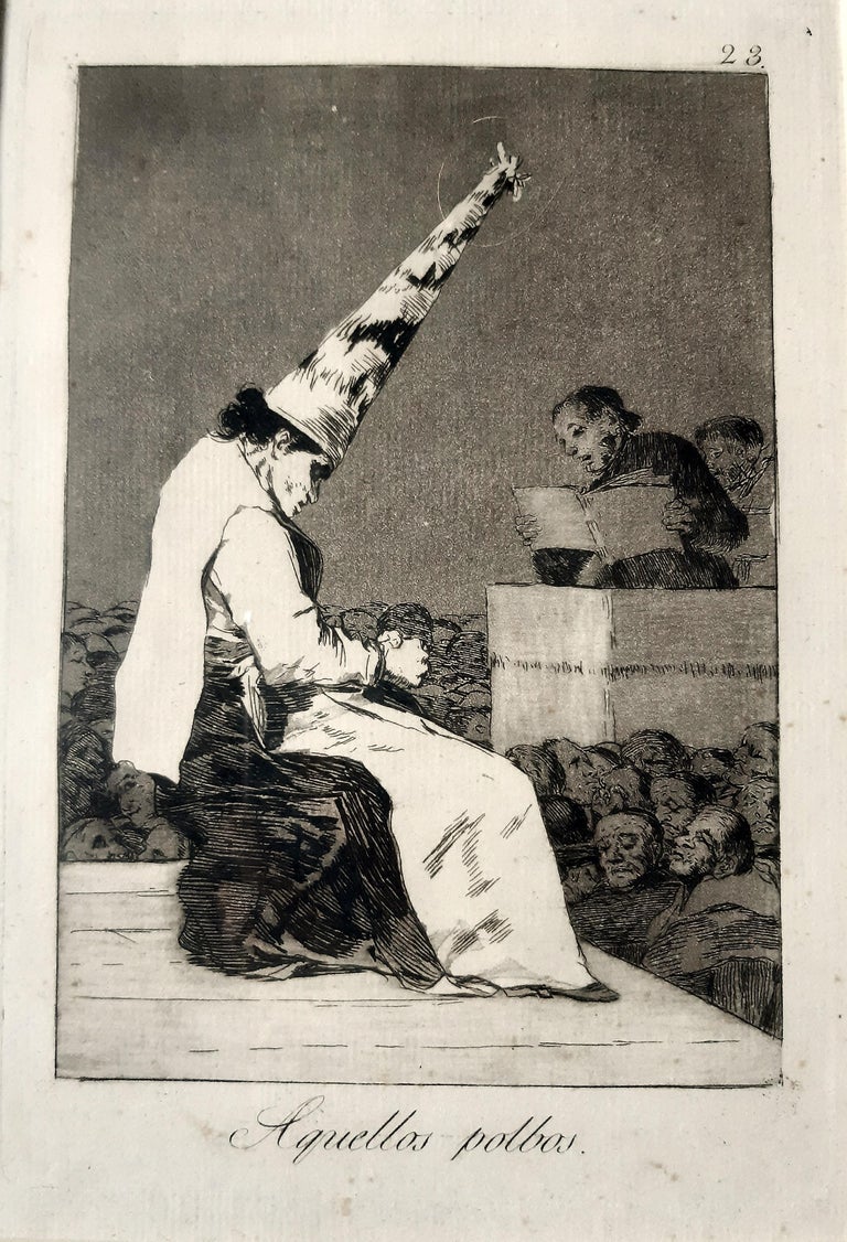 Francisco Goya - Aquellos Polbos - Original Etching by Francisco Goya ...