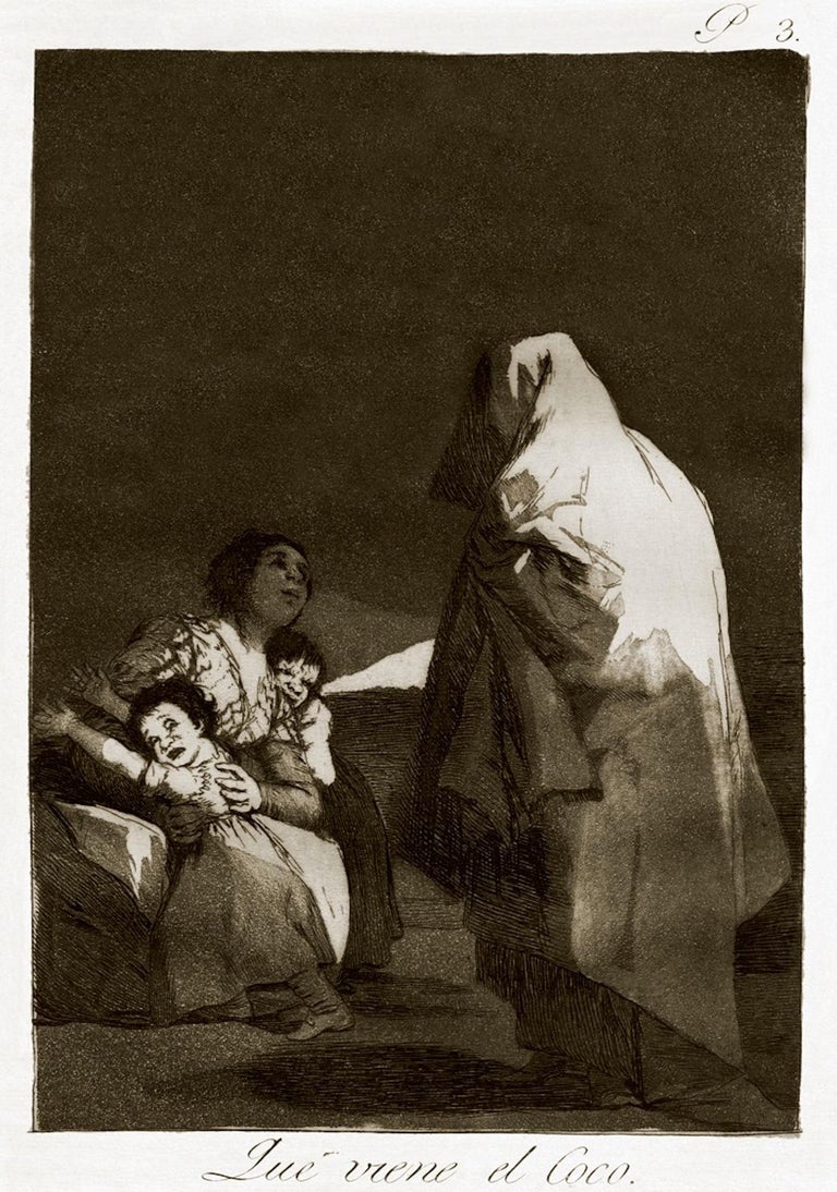 Francisco Goya - Que viene el Coco - Origina Etching by Francisco Goya ...