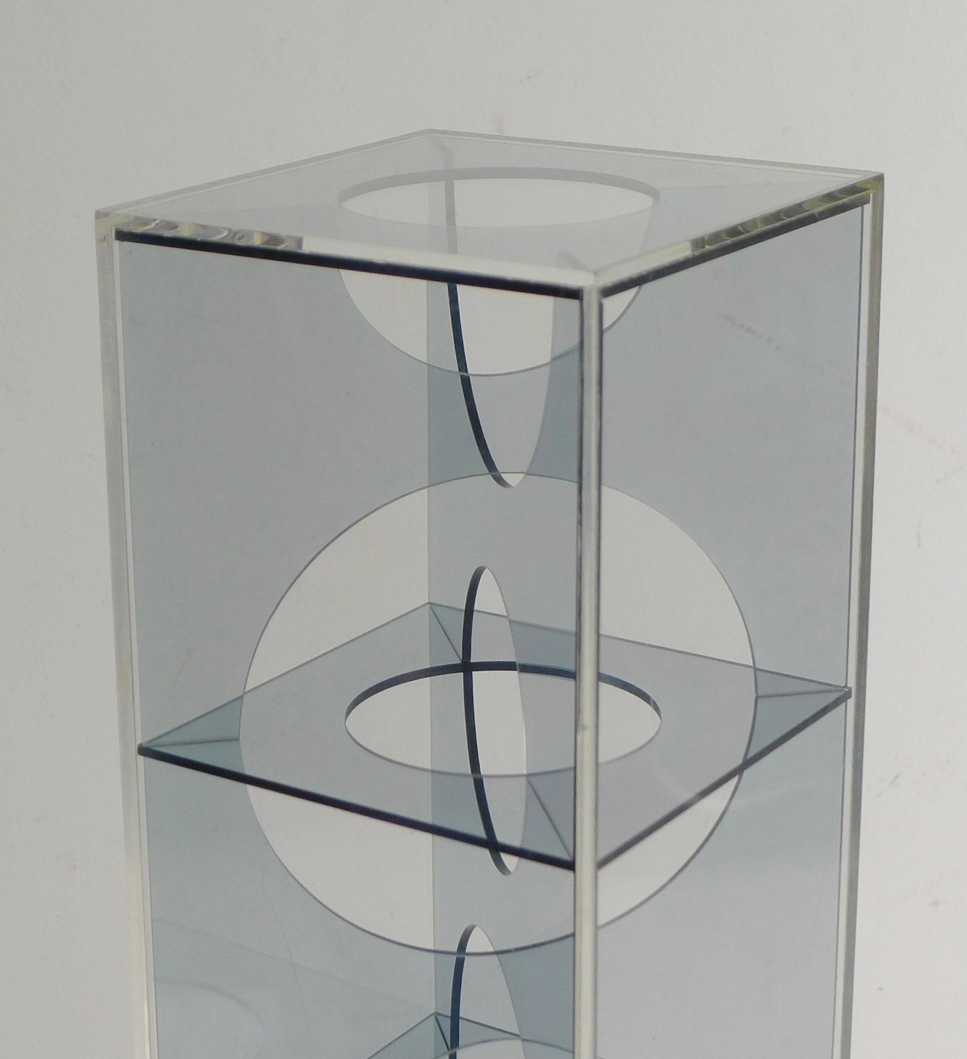 Francisco Sobrino, Plexiglass Optical Box Sculpture, 'O2M', 1968 For ...