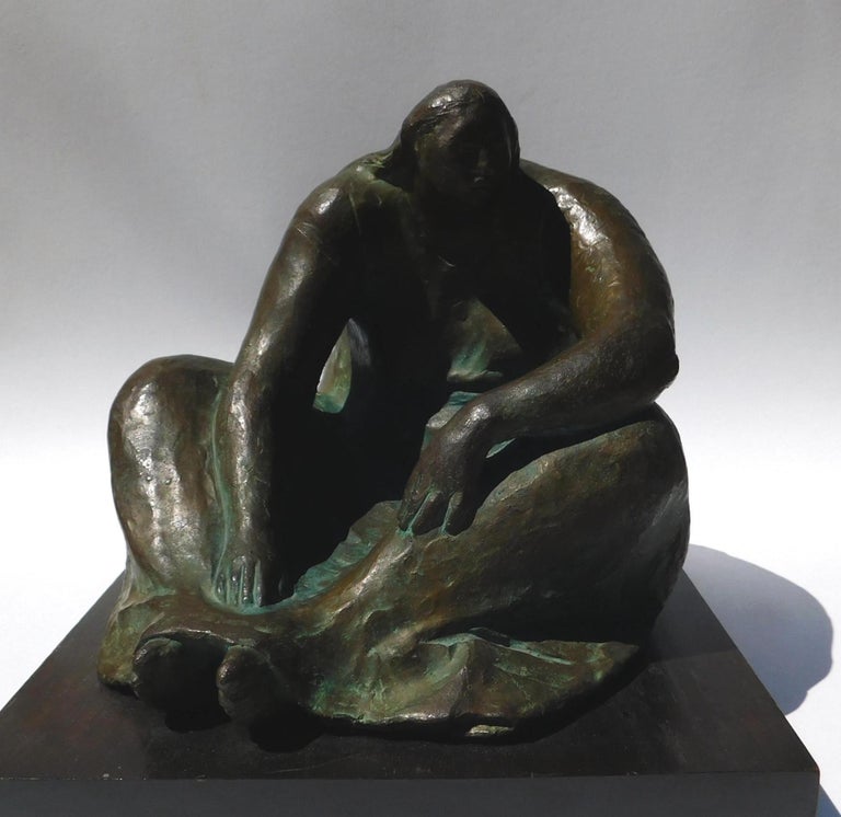 Francisco Zuniga Bronze Sculpture, 1965, "Juchiteca Sentada" For Sale ...
