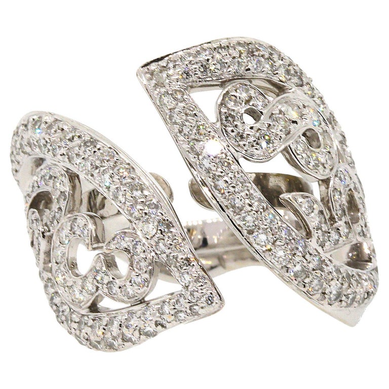 Franck Muller 18 kt White Gold Liberty Ring For Sale at 1stDibs